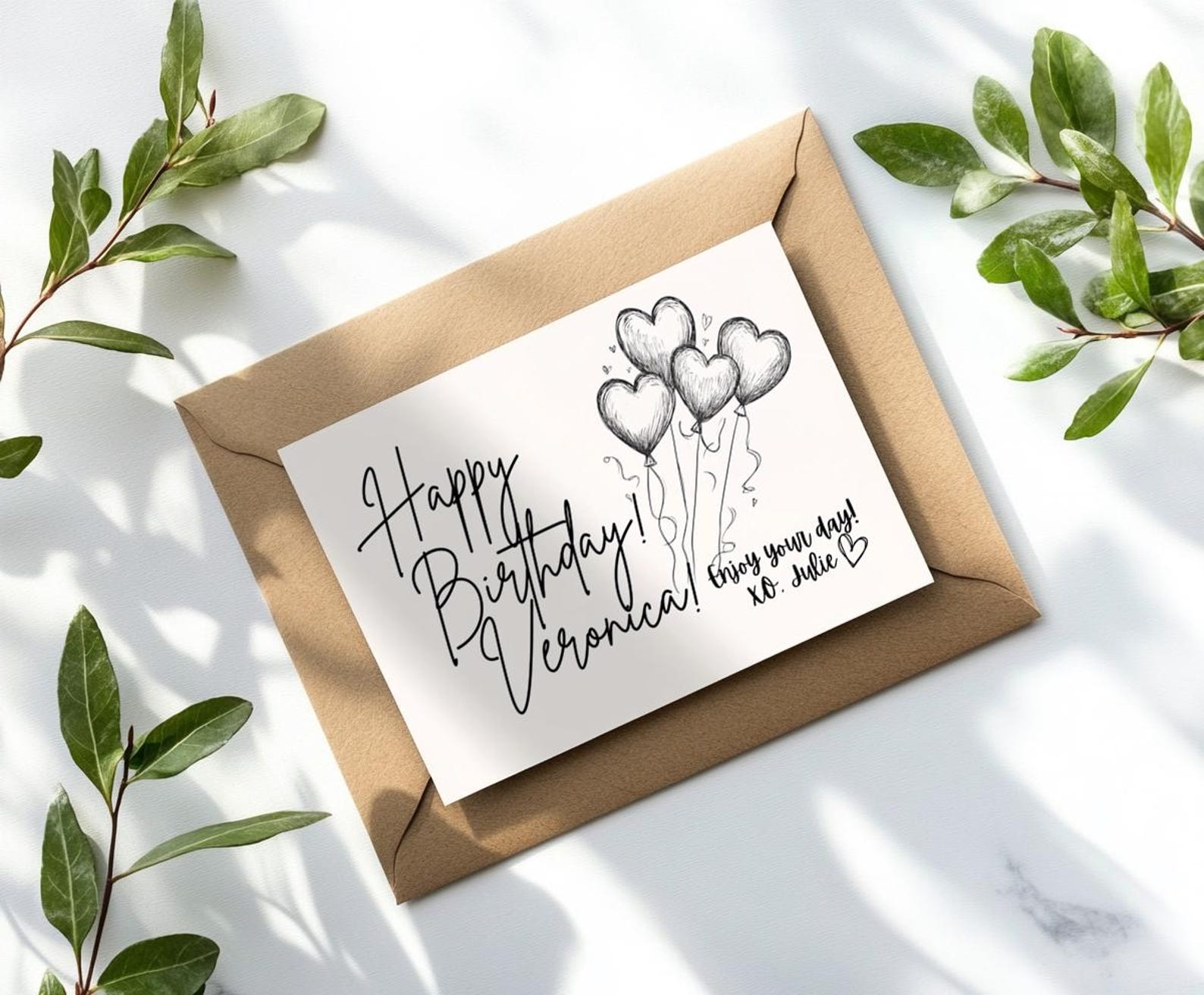 Simple Birthday Greeting Card and Party Welcome Sign Printable DIY ...
