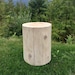 Whitewash Finish Reclaimed Cedar Log, Stump End Table, Handmade in BC ...