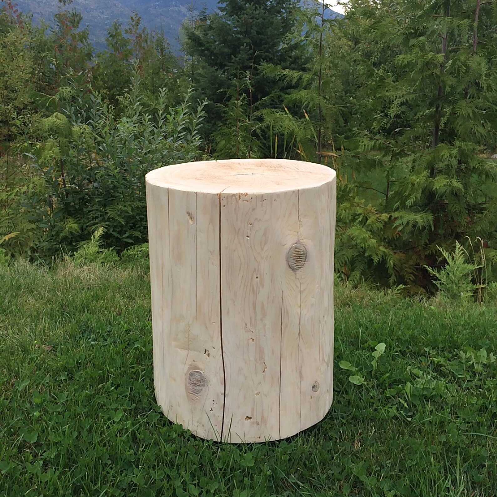 Reclaimed Cedar Log, Stump End Table, Handmade in BC, Canada by Second ...