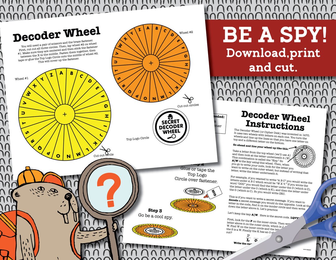 Decoder Spy Wheel | Spy Kit - Etsy