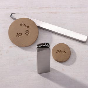 Monogram Pottery Stamp: Metal Clay Signature Stamp, Polymer Ceramic ...