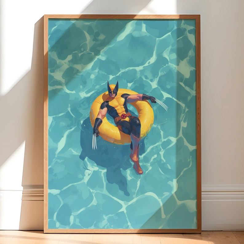 Wolverine Poster, X-men Comic Art, Superhero Wall Decor, Marvel Digital ...