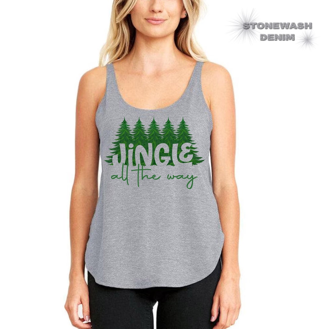Jingle All the Way Christmas Trees Tank Top, Christmas Tree Tank Top ...