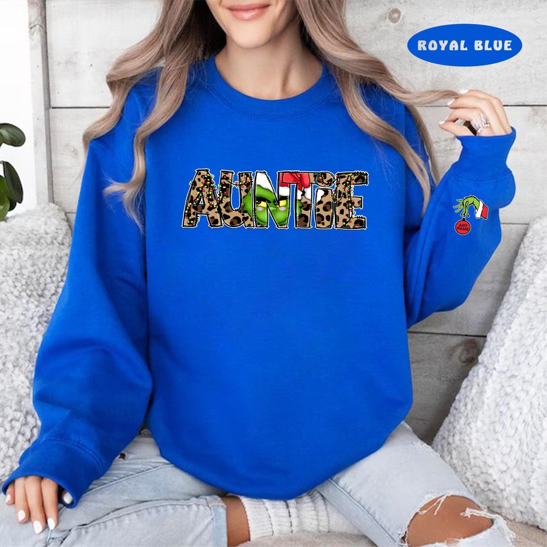 Custom Christmas Grinch Auntie Sweatshirt, Christmas Gift for Auntie ...
