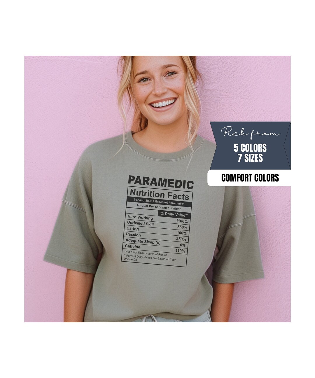 Paramedic Shirt, EMS Shirt, Paramedic Gifts, Paramedic Nutrition Facts ...