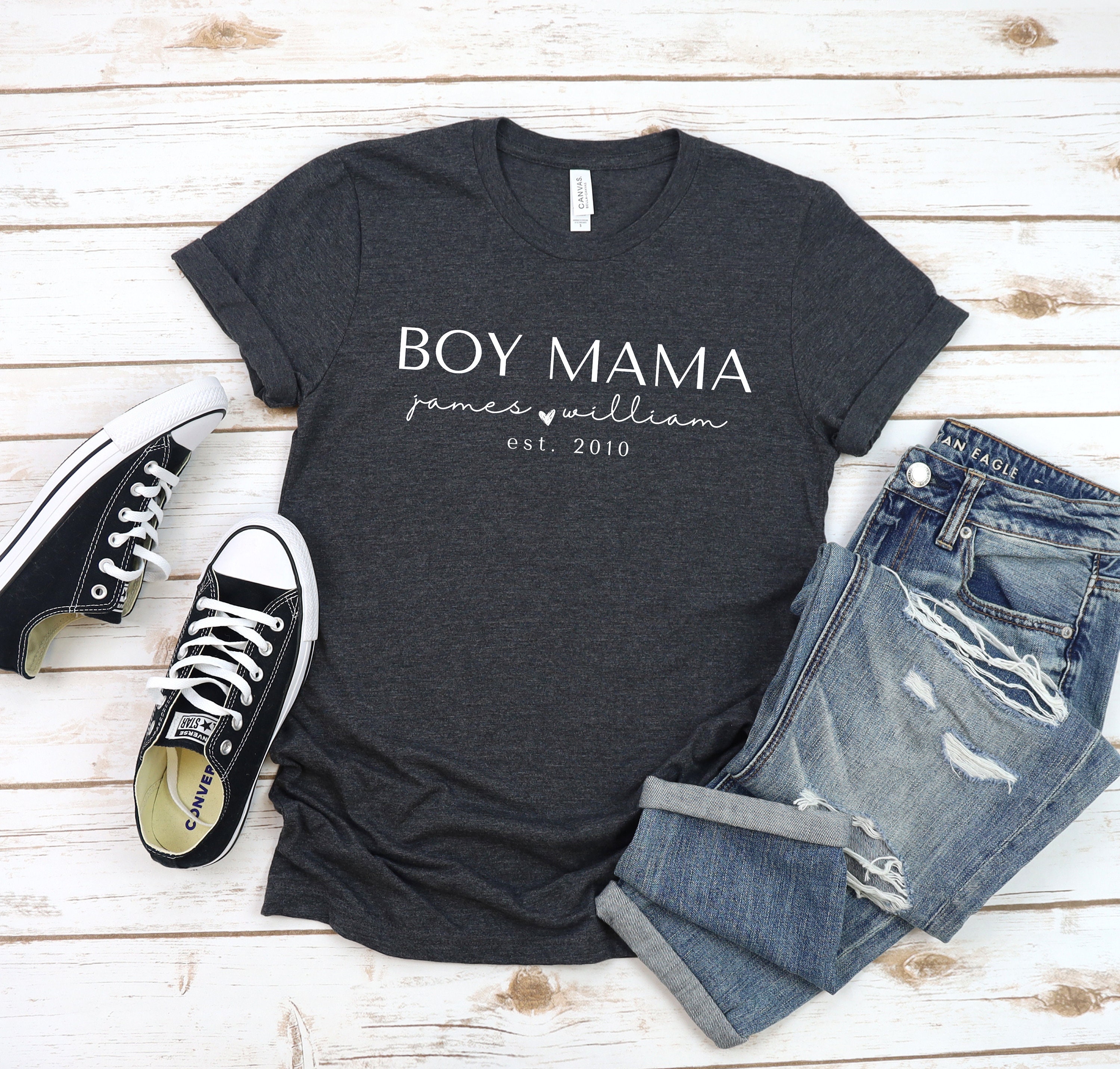 In My Boy Mom Era Personalized Boy Mama Shirt for Mama Mommy Mom Bruh ...