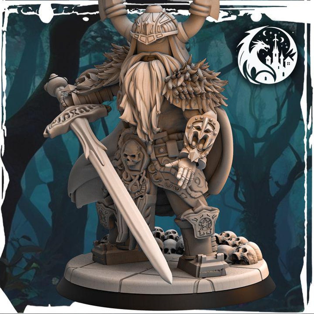 FROST GIANT BARBARIAN Miniature Wargame, Roleplaying Game, 3D Printing ...