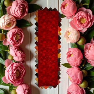 PRAIRIE POINT Quilted Table Topper – Reversible Handmade Patchwork ...