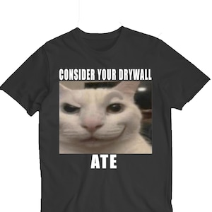 Consider Your Drywall Ate, Cat Meme Shirt, I Eat Drywall Tshirt ...