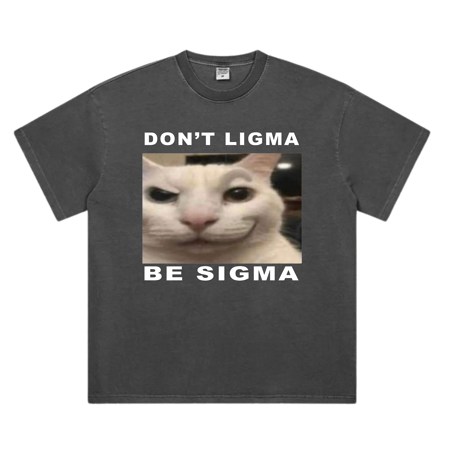 Don't Ligma Be Sigma Meme Shirt, Cat Meme Shirt, Smirking Cat Meme ...