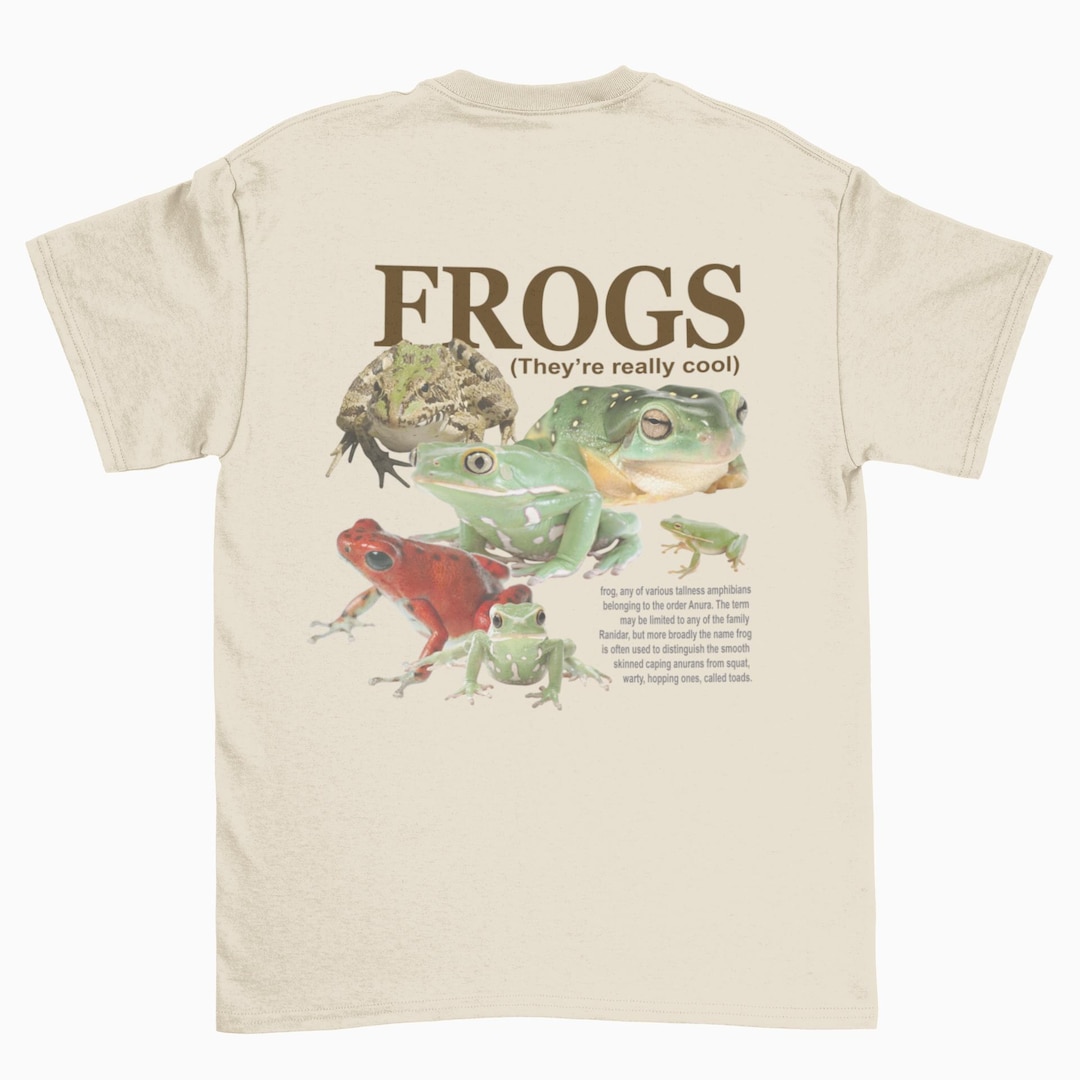 Frogs Educational Graphic Tee, Frog Meme Shirt, Cool Frog Tshirt, Retro ...