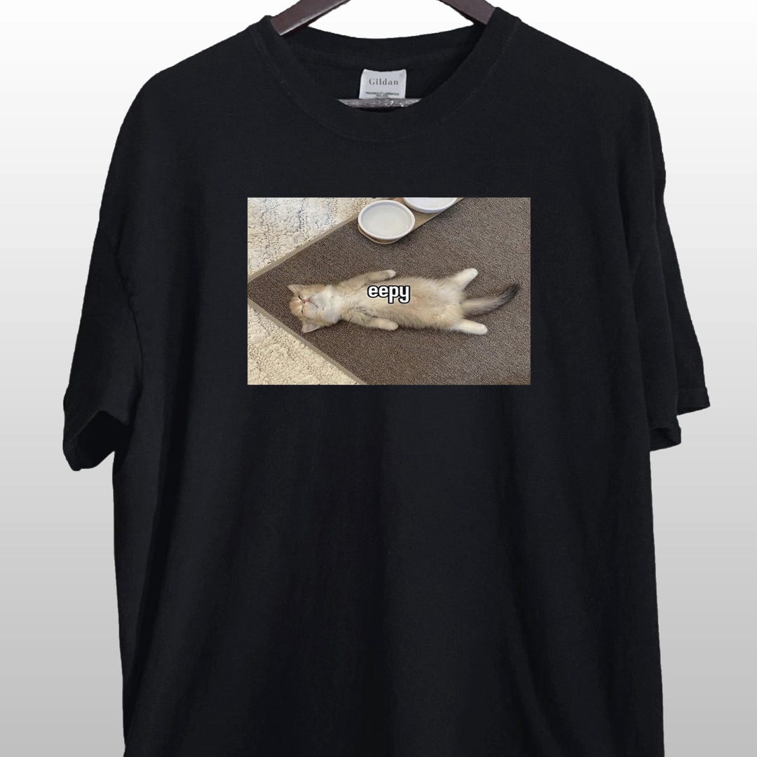 Eepy Cat Meme Shirt, Eepy Cat Shirt, Funny Cat Shirts, Cute Cat Meme ...