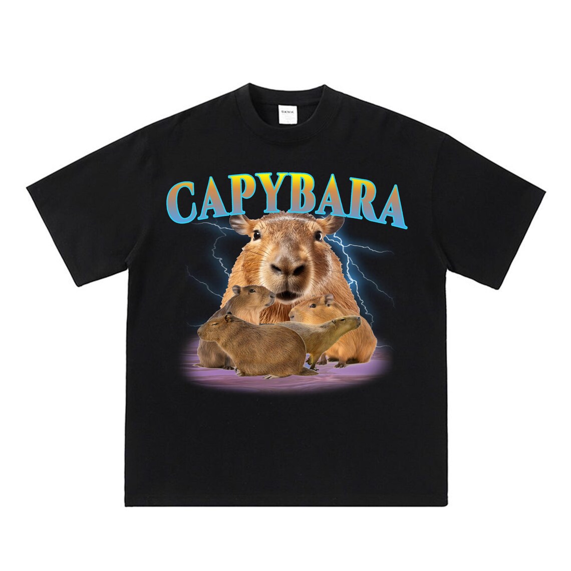 Capybara Meme Shirt, Funny Capybara Bootleg Rap Tee, Silly Capybara ...