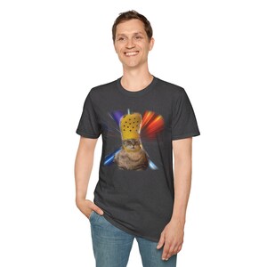 Cat With Croc on Its Head, Cat Meme Shirt, Funny Cat Shirts, Funny Cat ...