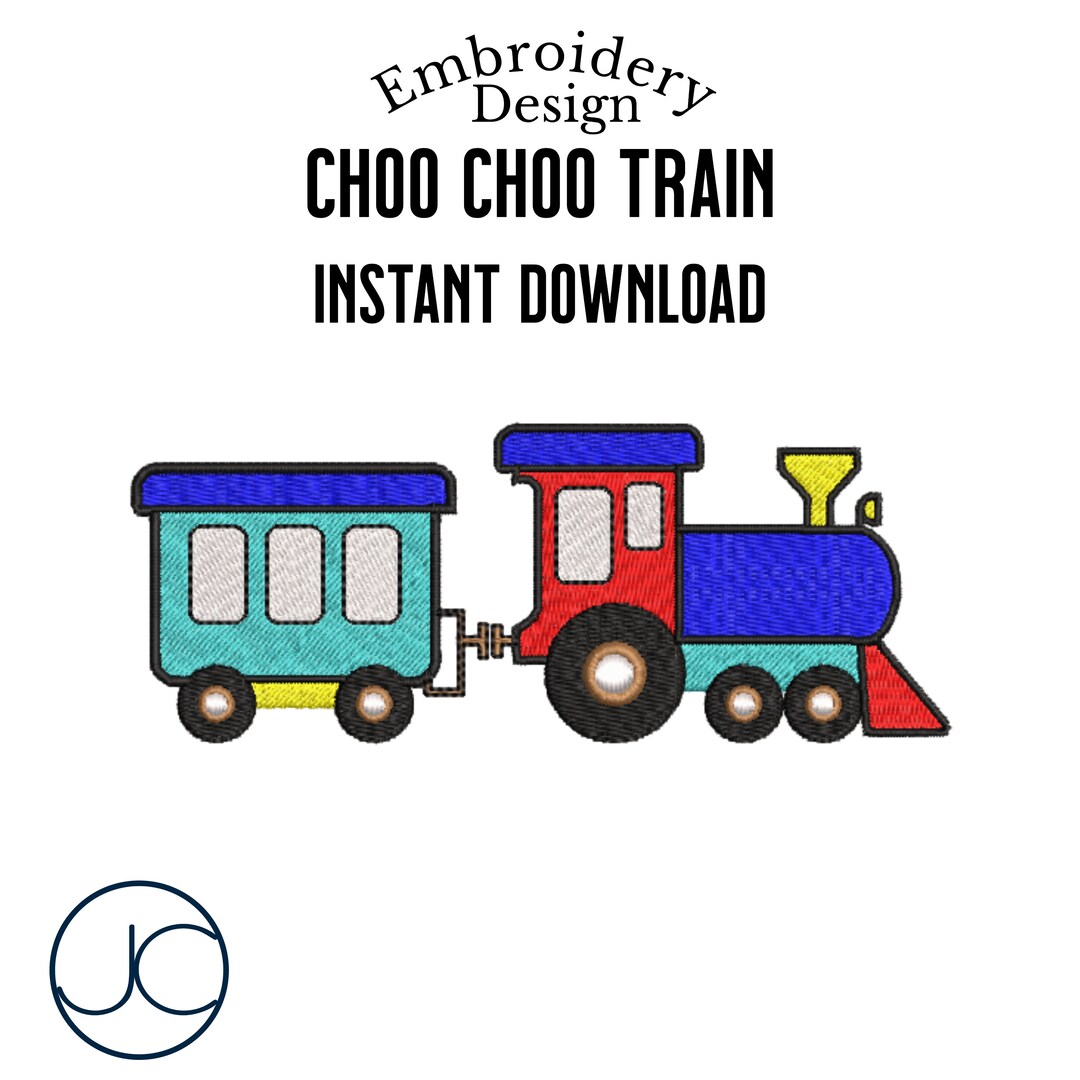 Choo Choo Train Embroidery Design for Embroidery Machine. Train Design ...