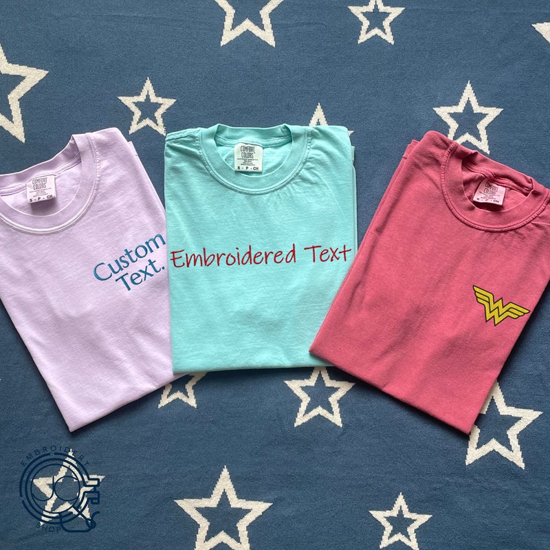 Embroidered T Shirts - Etsy