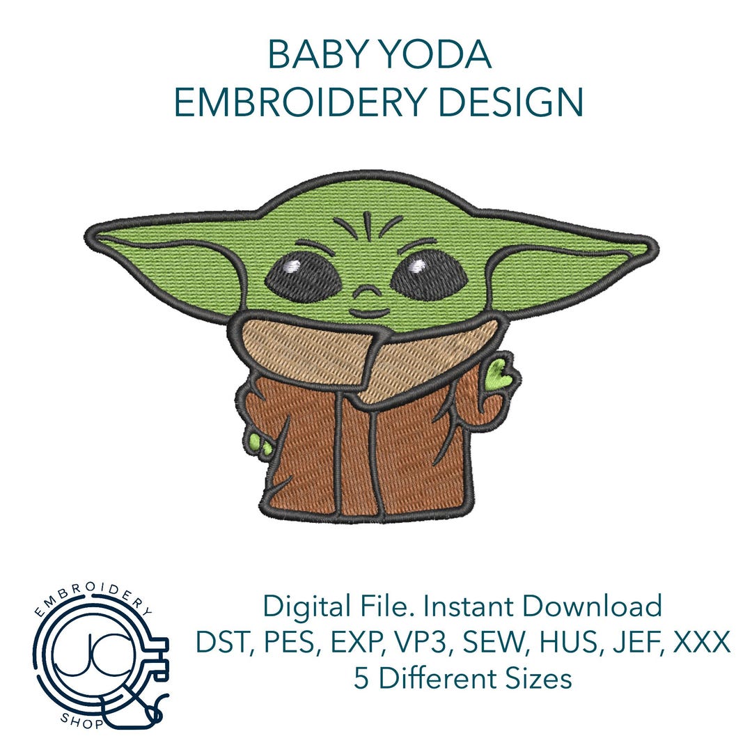Baby Yoda Embroidery Design for Embroidery Machine A Galaxy Far, Far ...