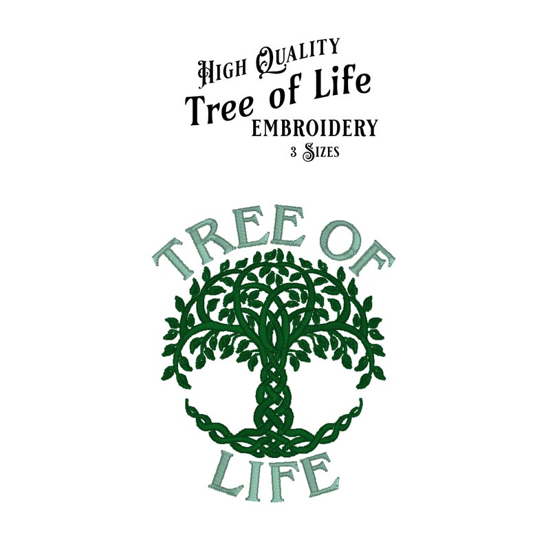Tree of Life Machine Embroidery Design. 3 Different Sizes and 9 ...