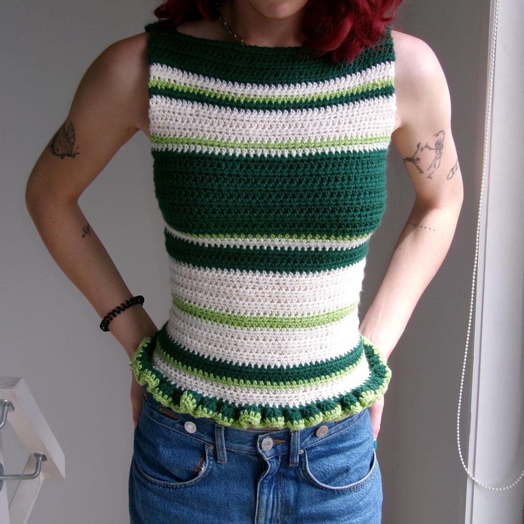 Crochet Frilly Top Pattern - Etsy