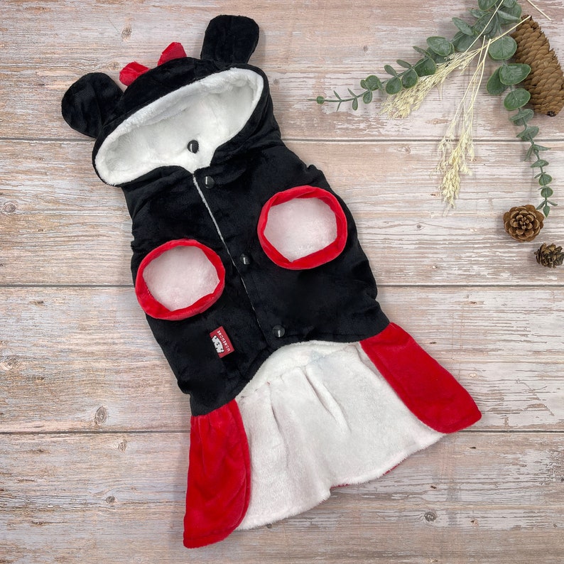Minnie Mouse Dog Costume Plush Jacket | Dog Hoodie | Cute Pet Clothes ...