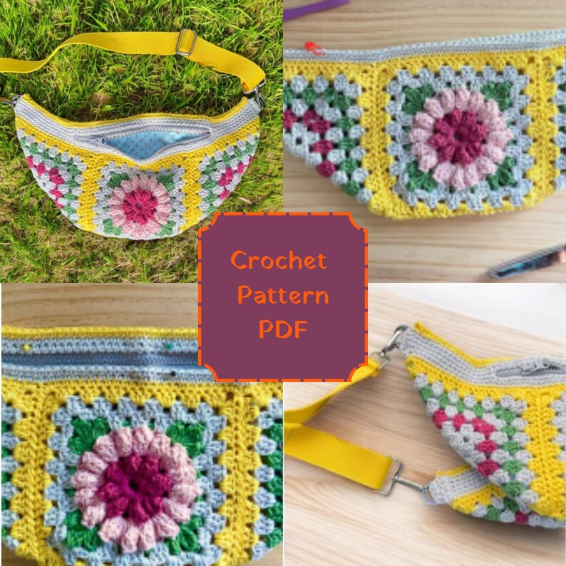 Floral Cross Body Bag Pattern PDF, Cross Body Pattern, PDF Crochet ...