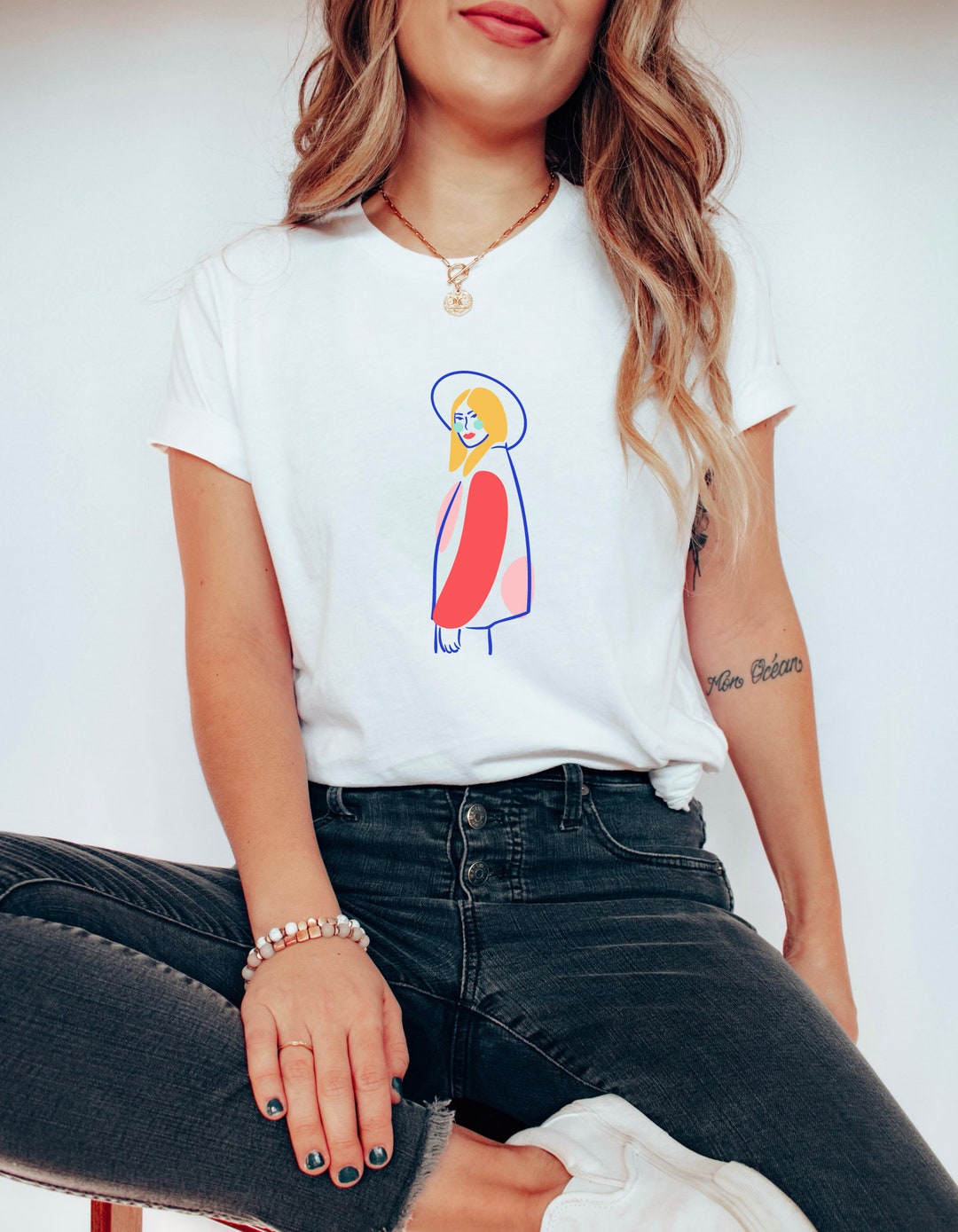 Retro Tee Retro Women's T-shirt Retro Chic Style Retro Art Tshirt ...