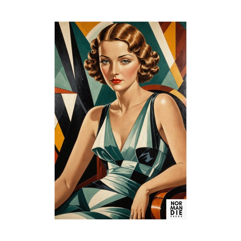 Tamara De Lempicka Inspired Art Deco Woman Matte Vertical Posters ...