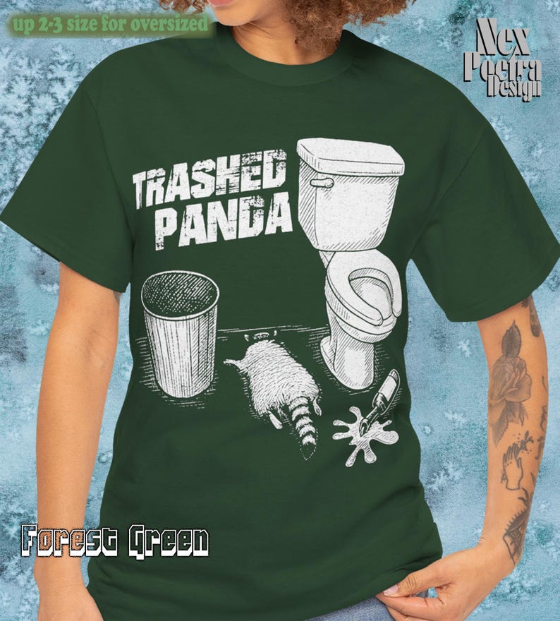 Trashed Panda Funny Drunk Raccoon T-shirt, Hilarious Animal Humor Gift ...
