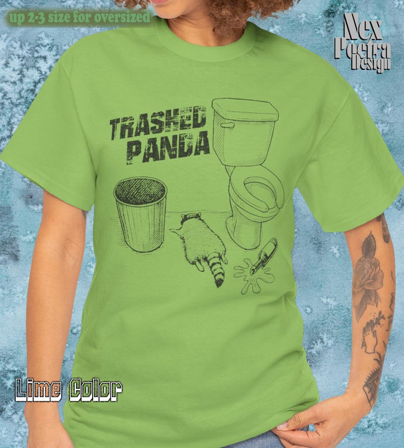 Trashed Panda Funny Drunk Raccoon T-shirt, Hilarious Animal Humor Gift ...