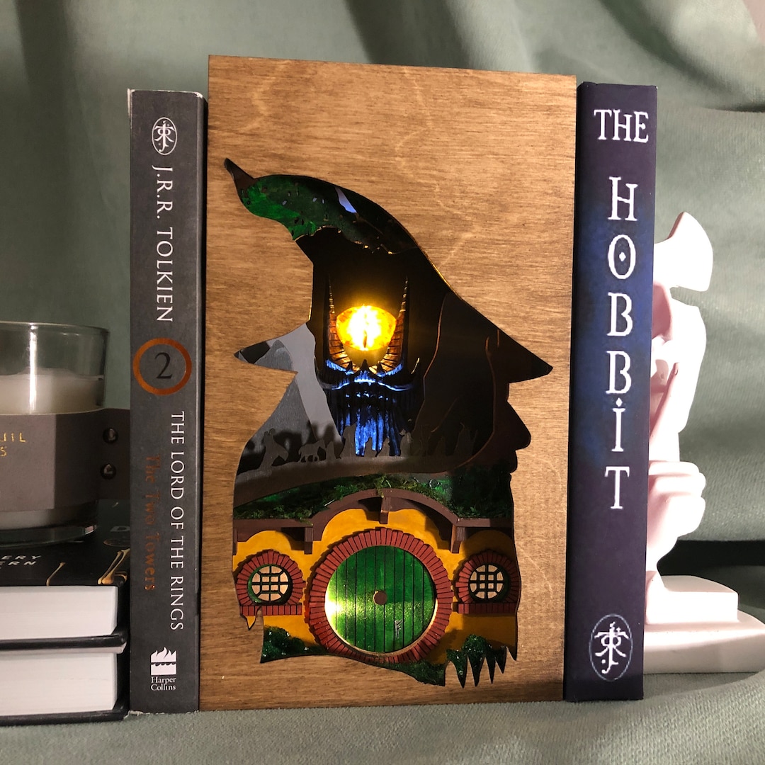 Lotr Book Nook Bookshelf Insert Tower Diorama Miniature Character ...