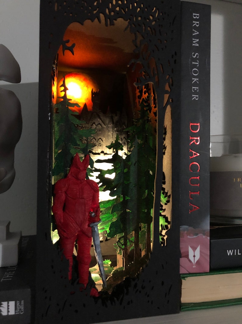 Dracula Castle Book Nook Shelf Insert Bookshelf Diorama Horror Movie ...
