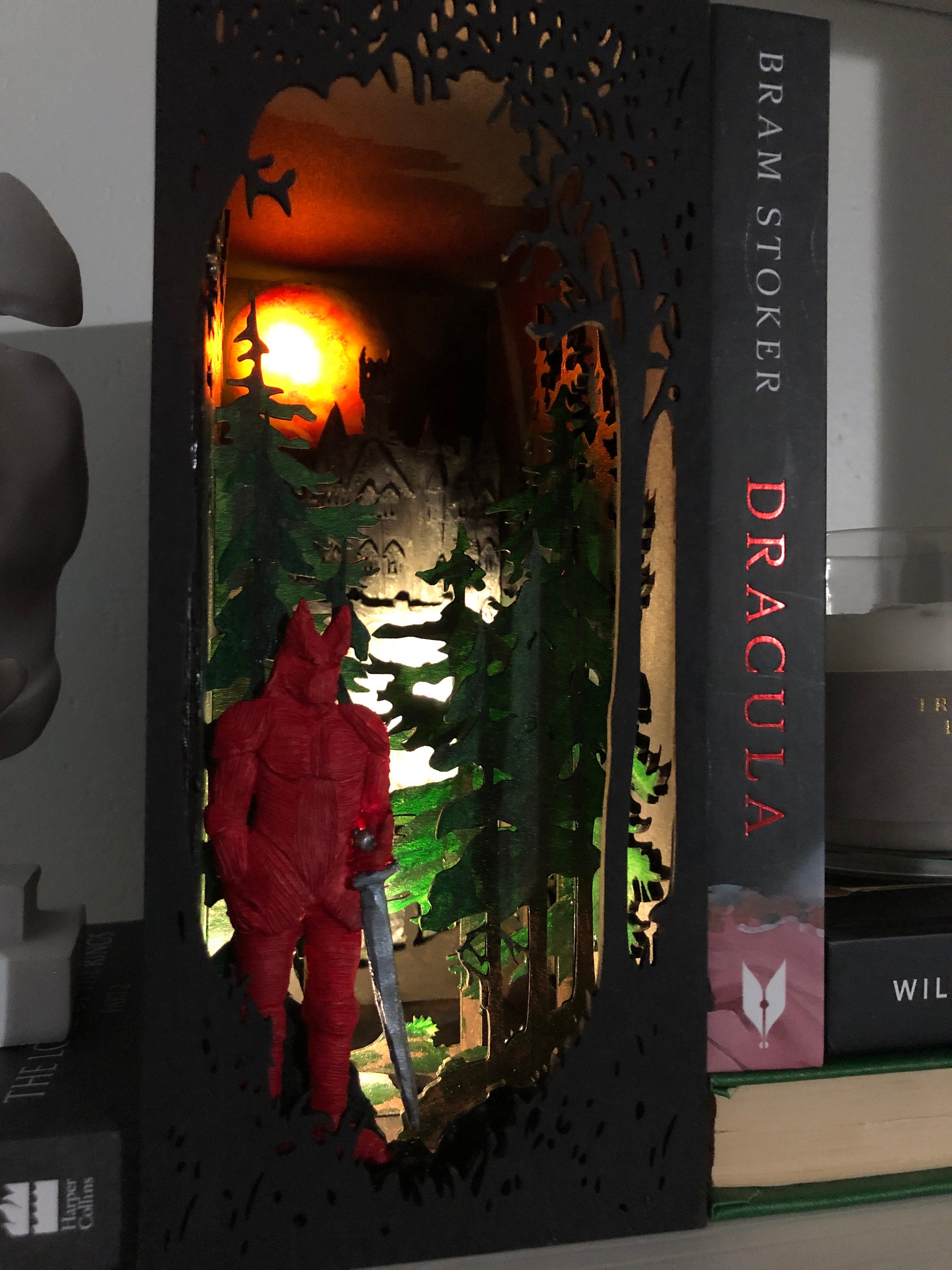 Dracula Castle Book Nook Shelf Insert Bookshelf Diorama Horror Movie ...