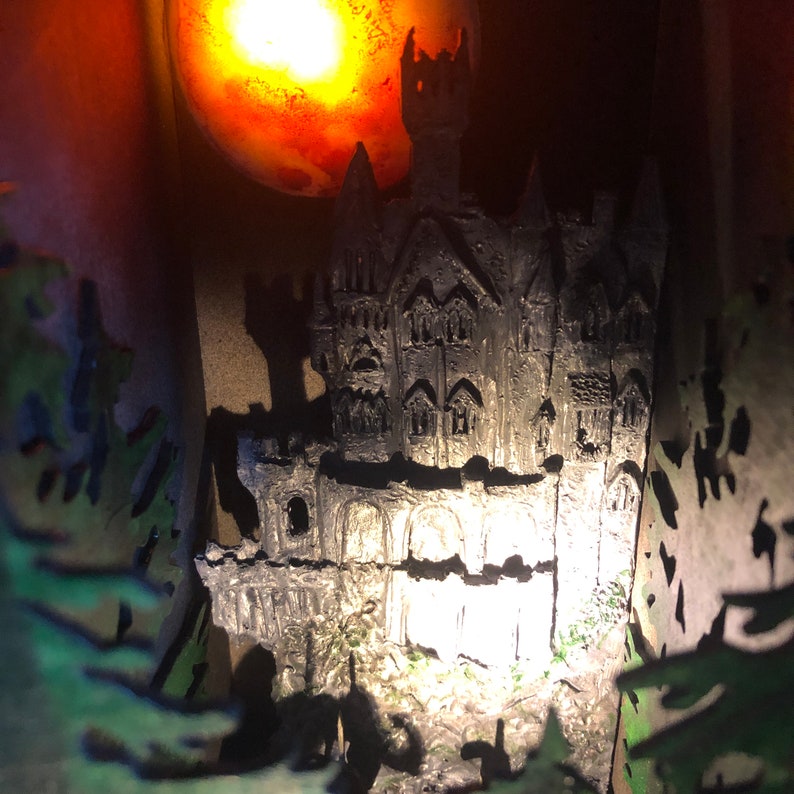 Dracula Castle Book Nook Shelf Insert Bookshelf Diorama Horror Movie ...