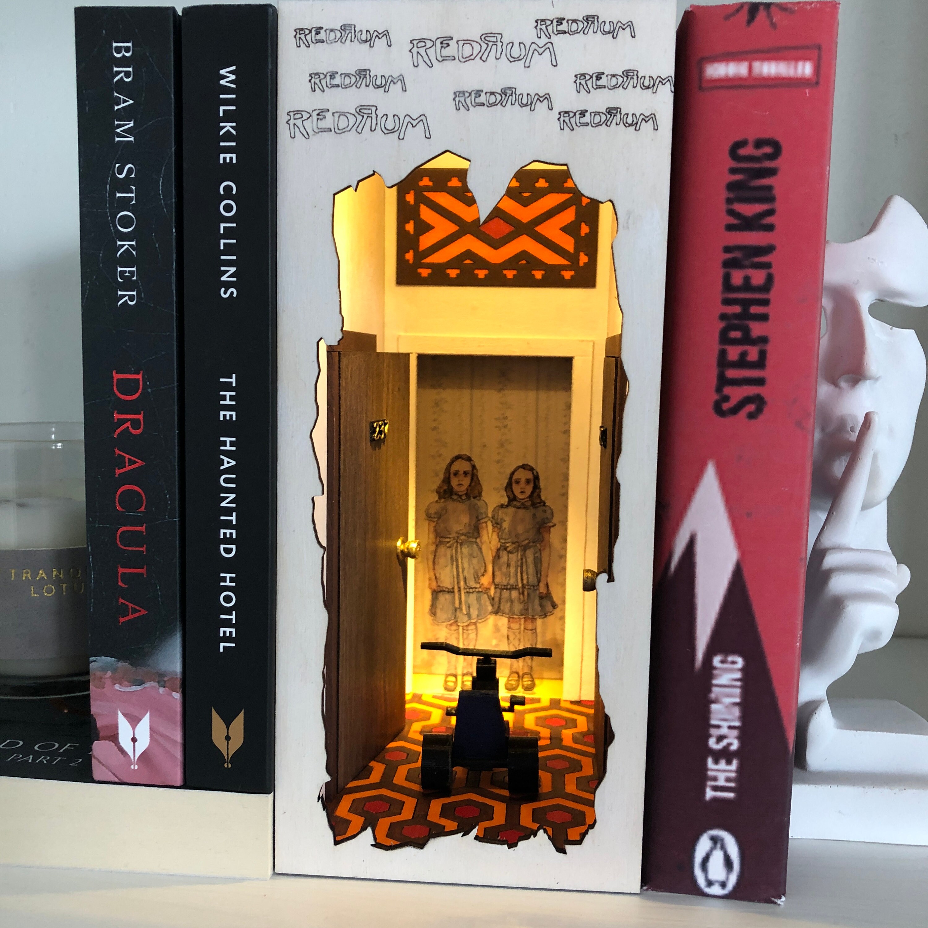 The Shining Book Nook Shelf Insert Horror Diorama Overlook Assembled ...
