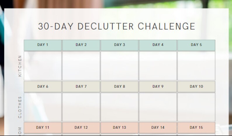 30 Day Declutter Challenge - Etsy