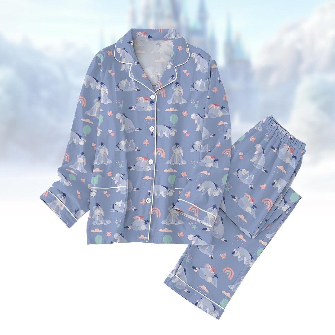 Disney Eeyore Pajamas Set, Cute Eeyore Pajamas Women, Magic Kingdom ...