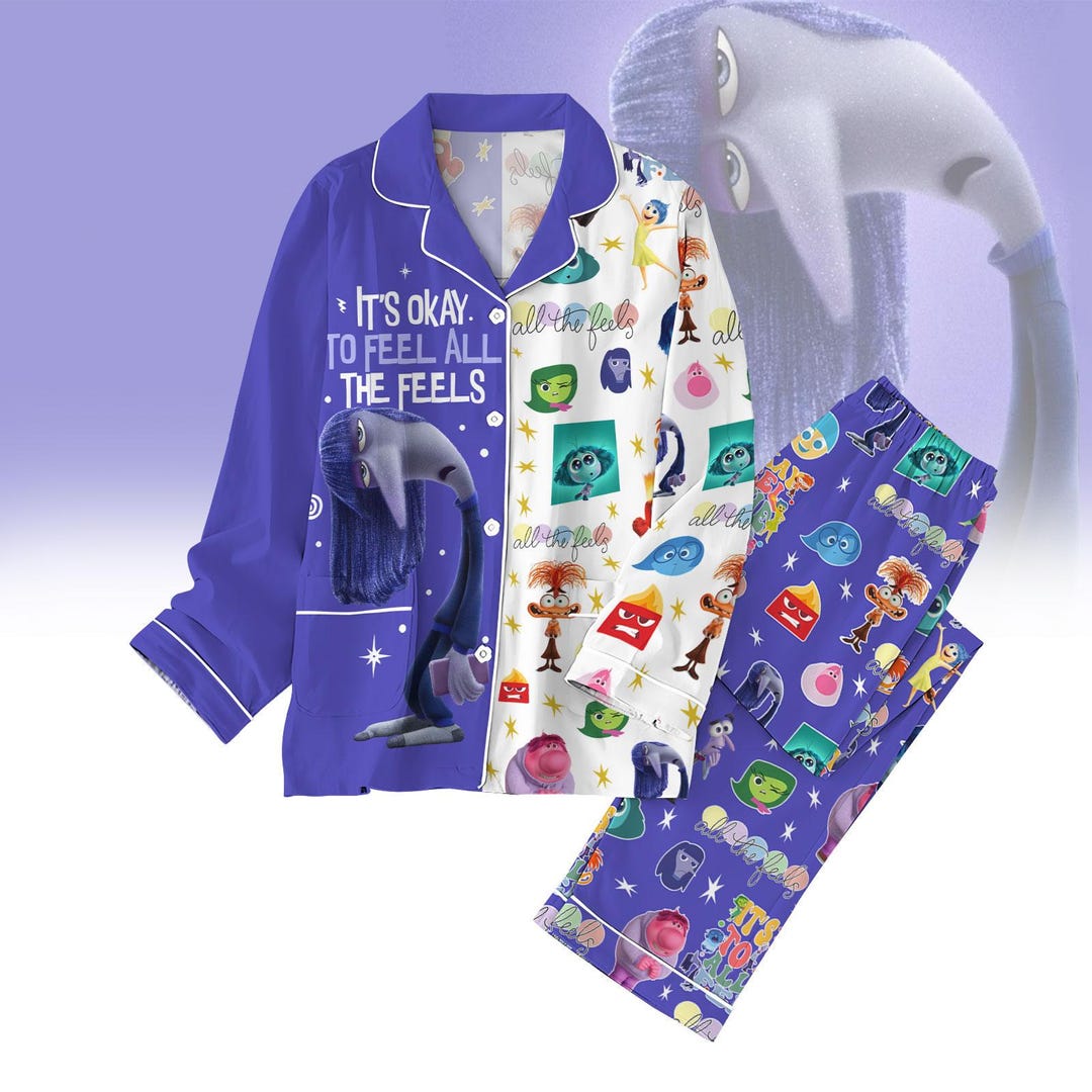 Inside Out Ennui Pajamas Set, Disneyland Trip Women Pajamas, Magic ...