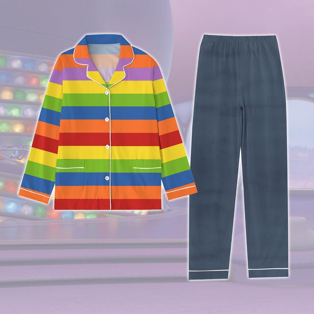 Inside Out 2 Riley Rainbow Pajamas Set, Riley Cosplay Pajamas Set ...