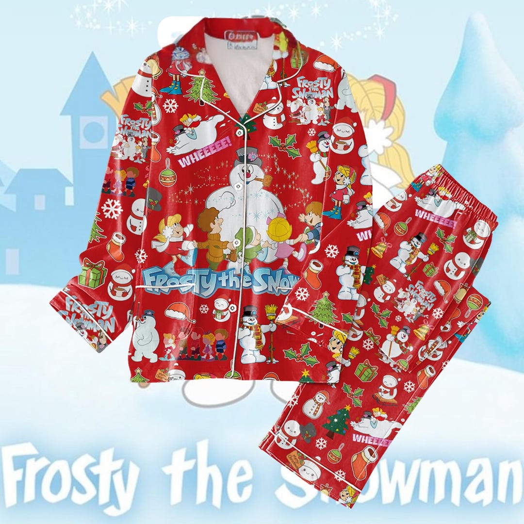 Frosty the Snowman Pajamas Set, Merry Christmas Women Pajamas, Snowman ...