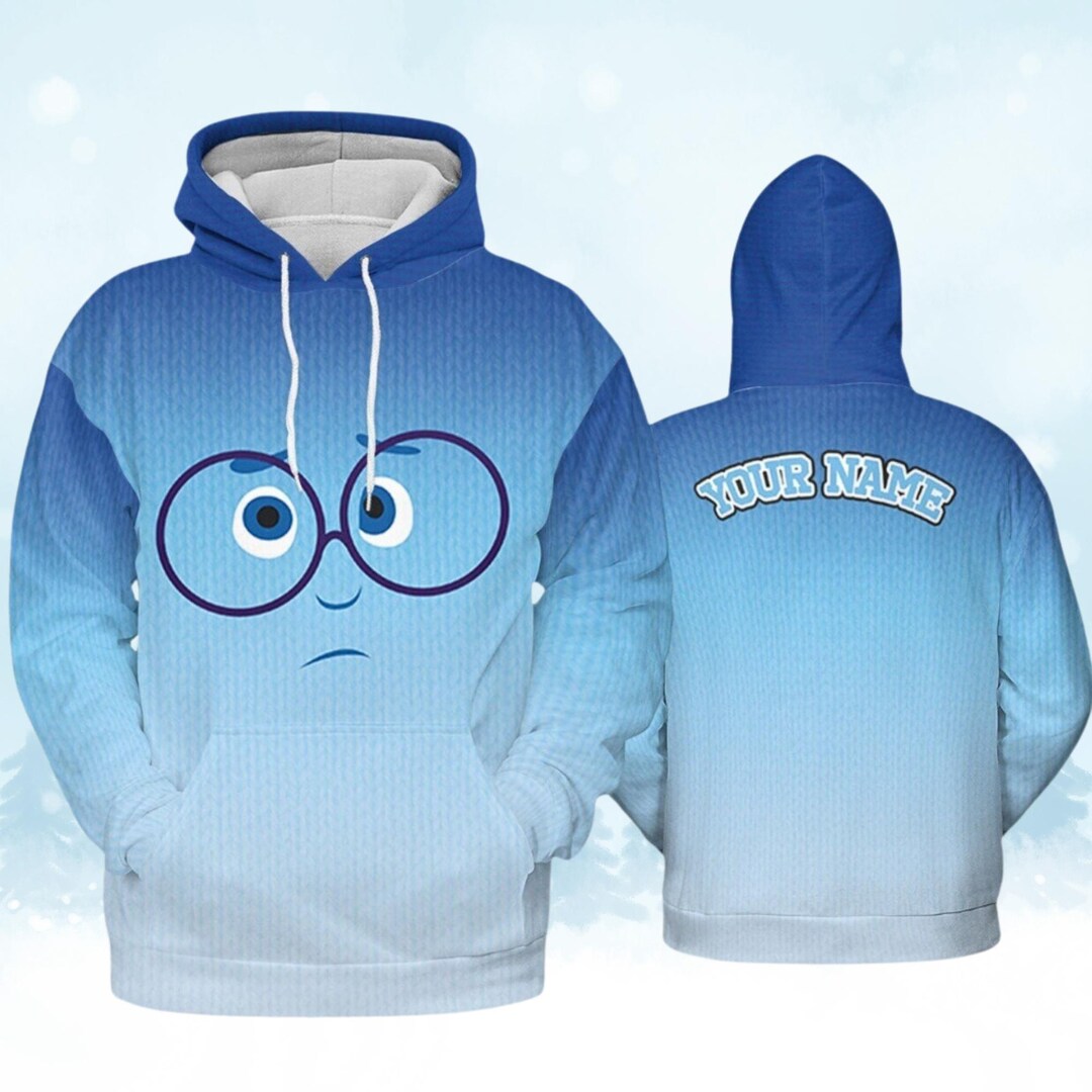 Custom Sadness Inside Out Costume Hoodie, Disney Inside Out Christmas ...