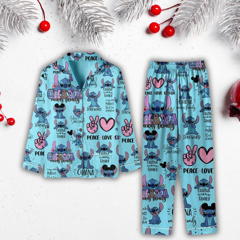 Stitch and Angel Pajamas - Etsy