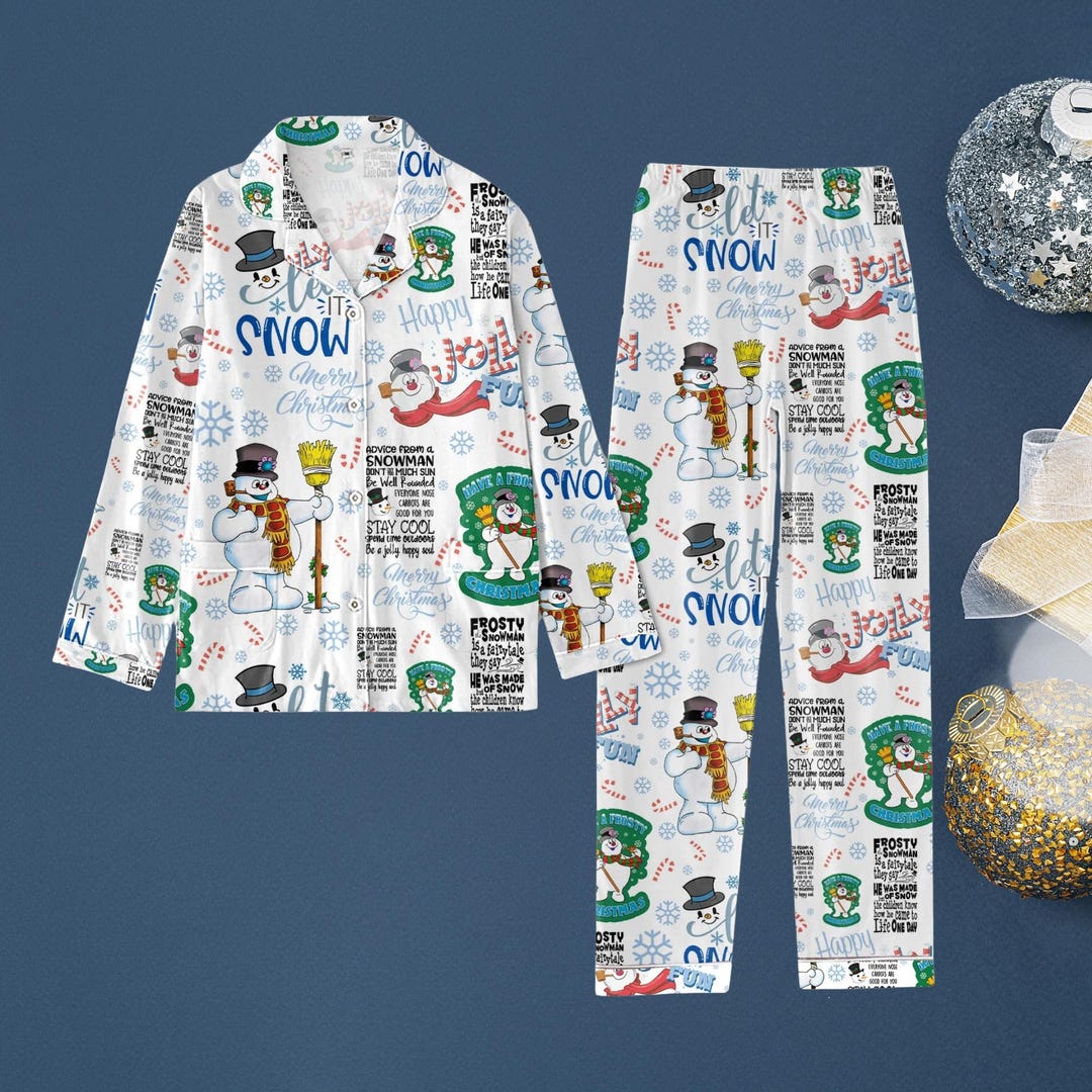 Frosty the Snowman Pajamas Set, Disneyland Snowman Holiday Pajamas ...