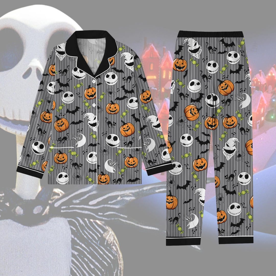 Jack Skellington Pajamas Set, Nightmare Christmas Pajamas for Party ...