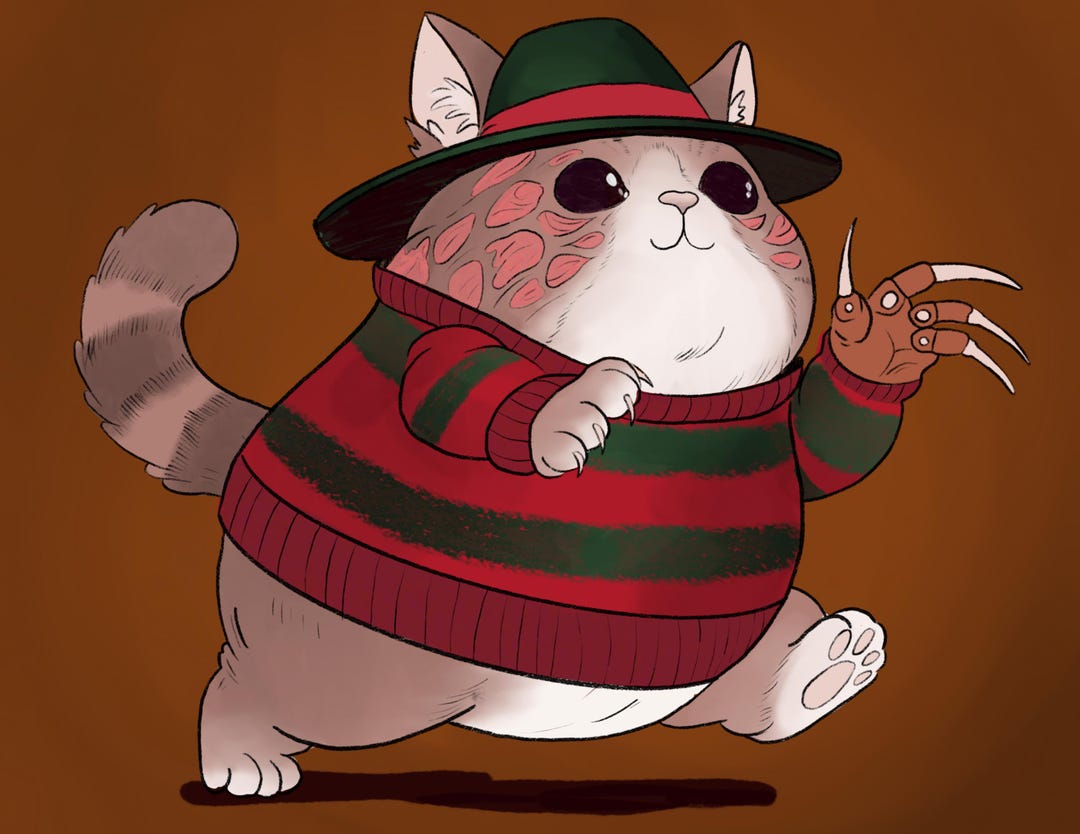 Horror Cat Prints - Etsy