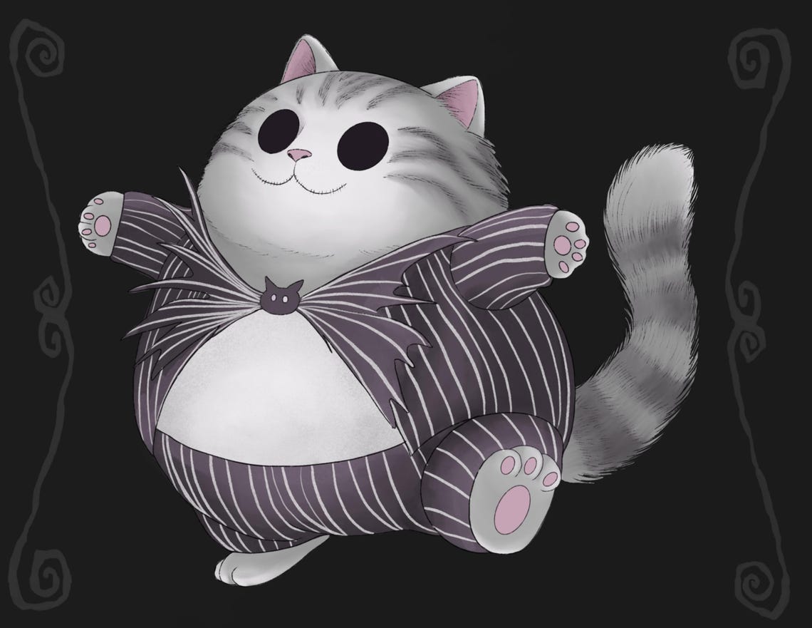 Horror Cat Prints - Etsy