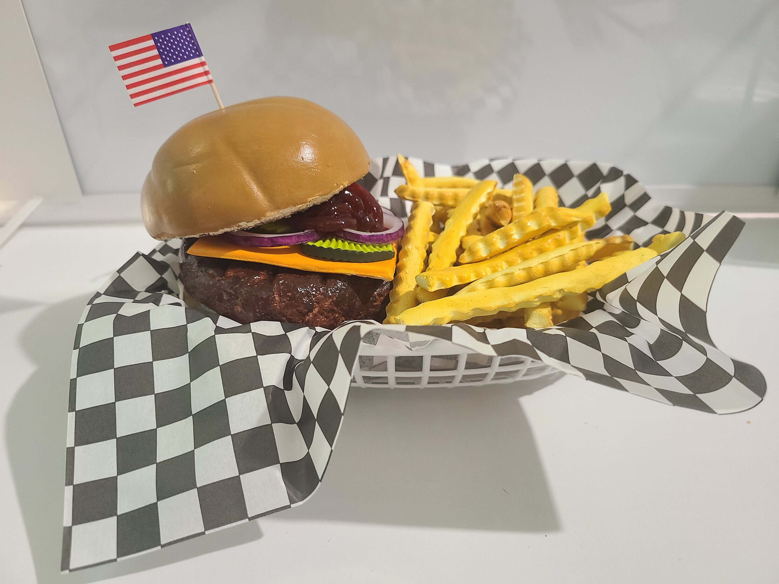 Fake Cheeseburger and French Fries, Summer Grilling, Summer BBQ, Summer ...