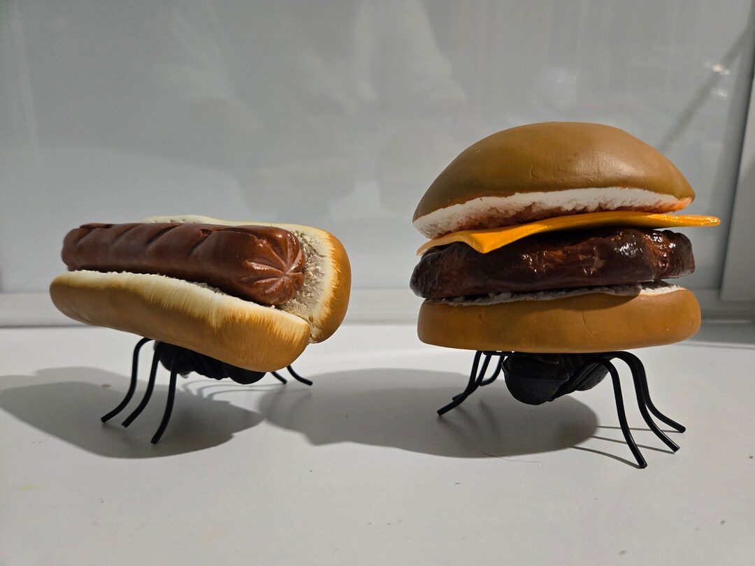 Ants Carrying Miniature Cheeseburger and Hotdog, Summer Barbeque ...