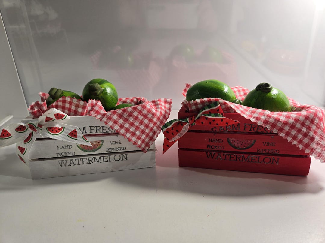 Crate of Watermelons, Watermelon Decor, Tiered Tray, Summer Decor ...