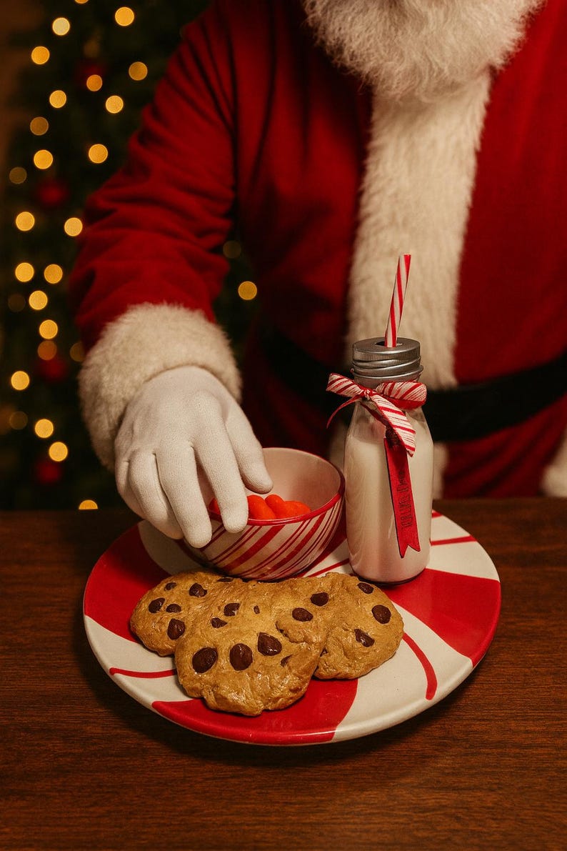 Faux Milk for Santa, Fake Chocolate Chip Cookies for Santa, Fake ...