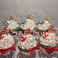 Christmas Fake Bake Ornament | Faux Gingerbread Man Cupcake Pop | Fake ...